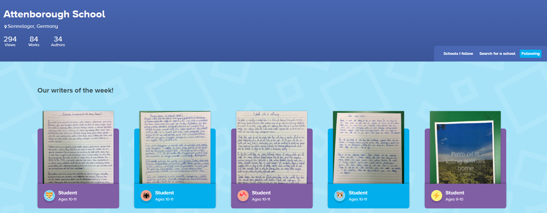 Writing - Attenborough School