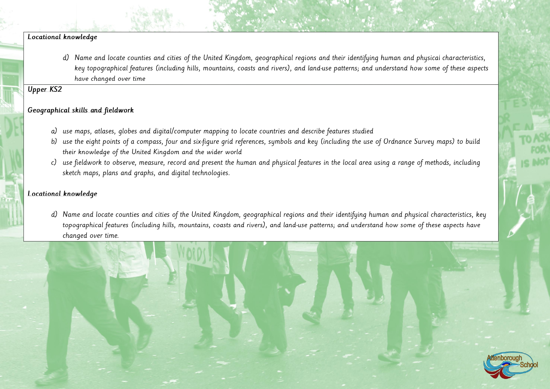 Geography - Attenborough School