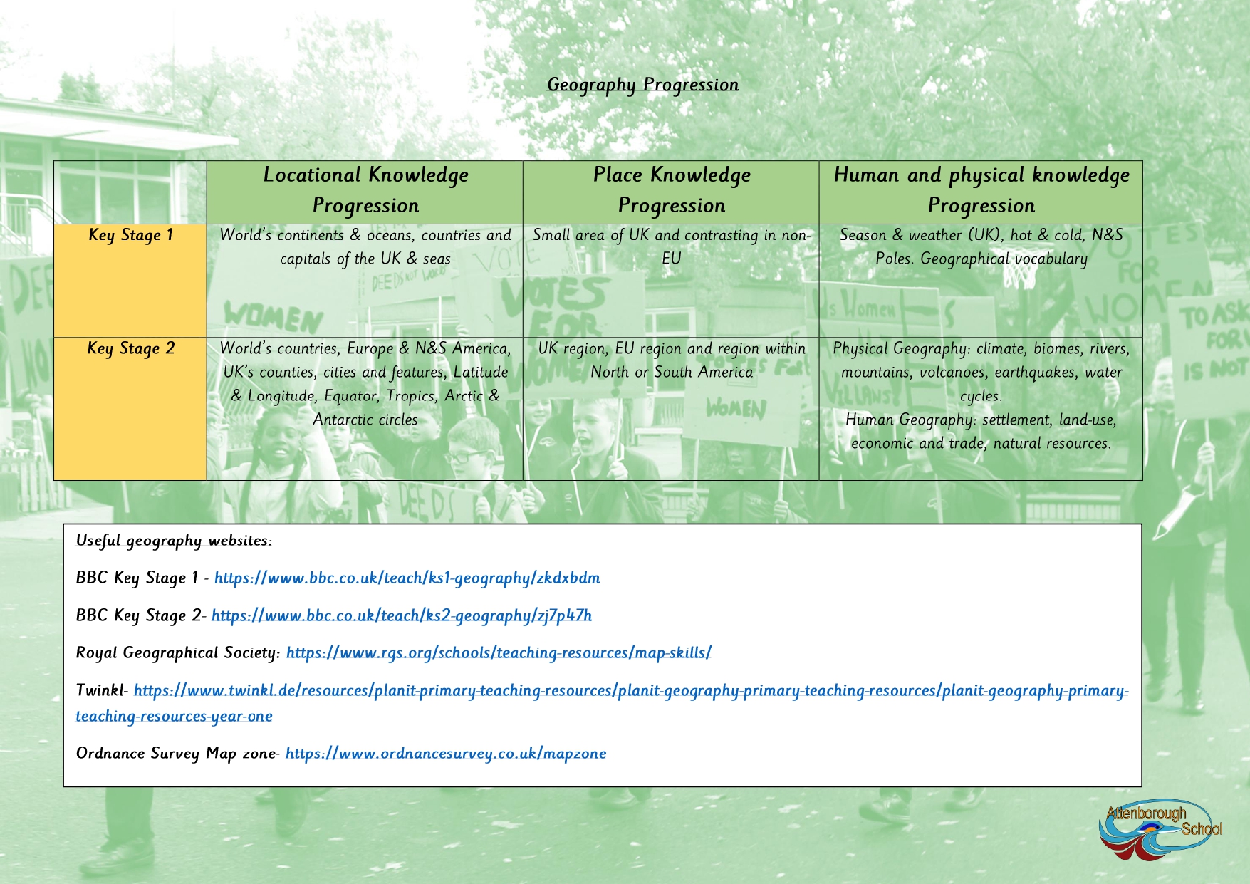 Geography - Attenborough School