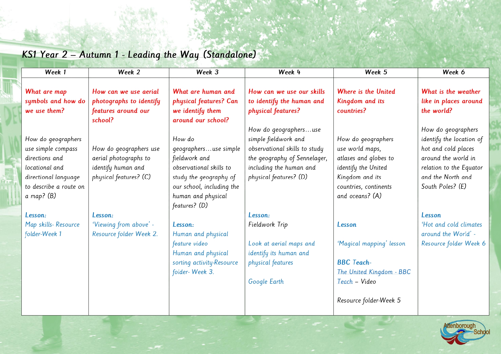 Geography - Attenborough School