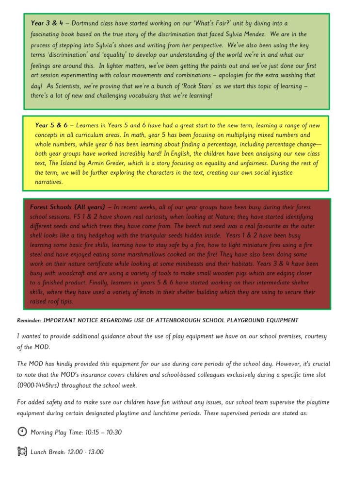 Newsletters & Achievement Bulletins - Attenborough School